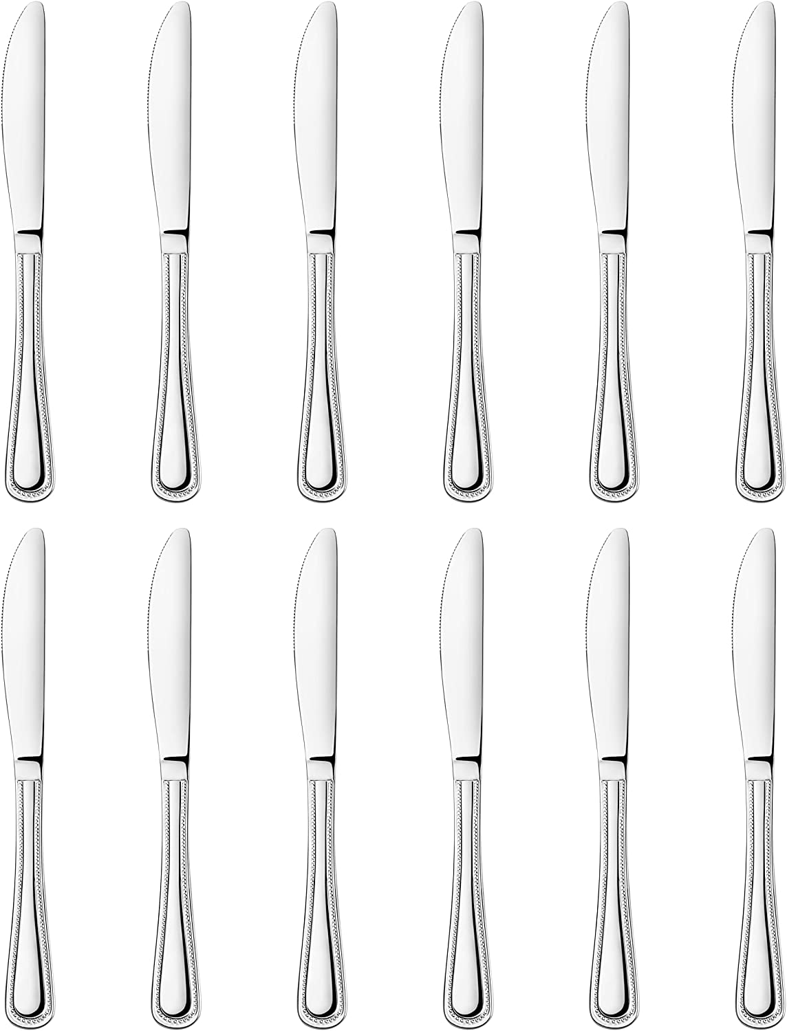 New Star Foodservice 58444 Bead Pattern, Stainless Steel, Dinner Knife